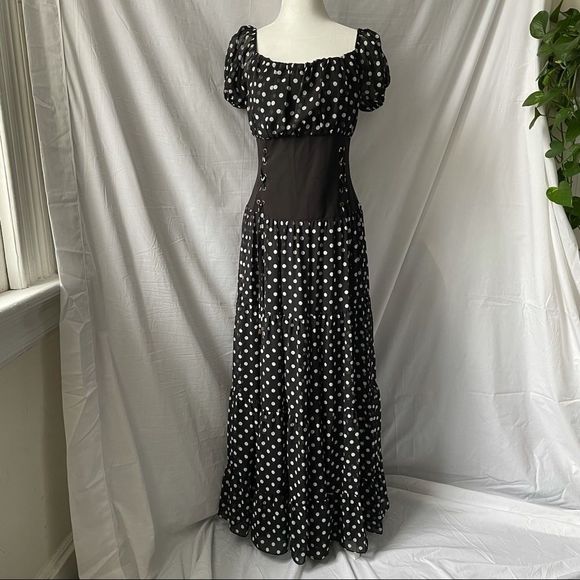 Ice Cube | Dresses | Nwtice Cube Polkadot Cinched Waist Tiered ...